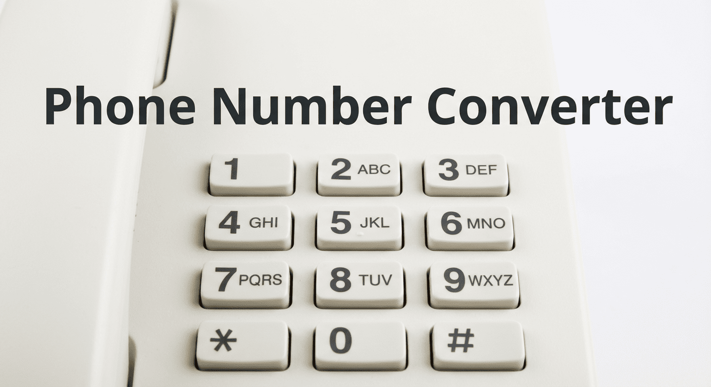 Phone Number Converter - Letters to Numbers & Back Free