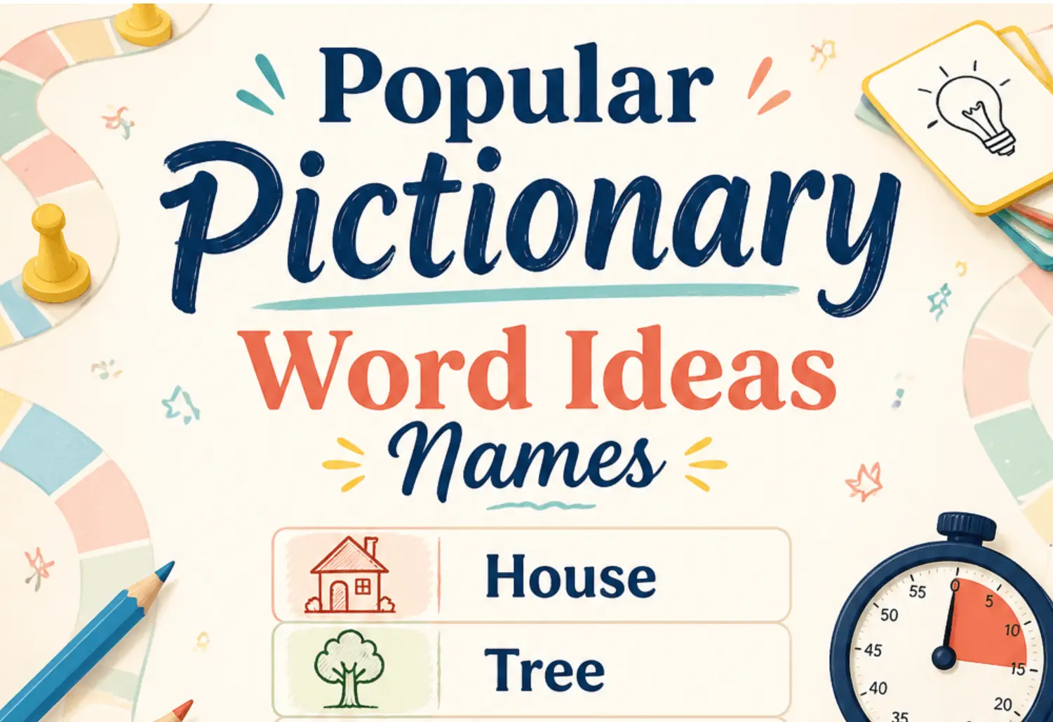 70 Pictionary Word Ideas That Will Challenge Every Player — AI Free Forever