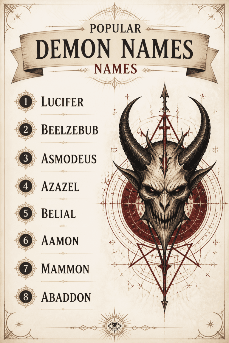 50 Demon Names From Real World Folklore — AI Free Forever